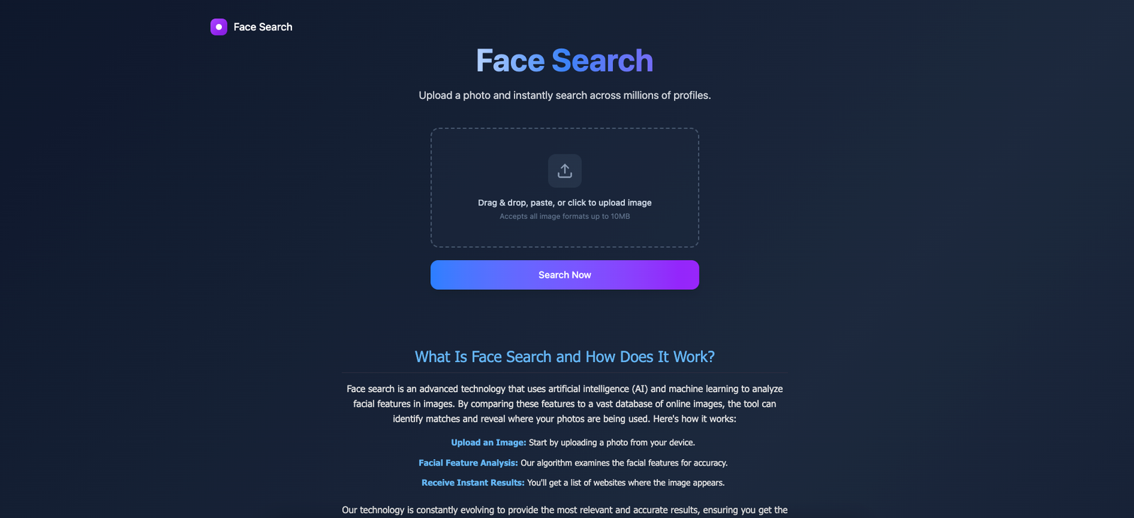 Face Search - AI Face Search Tool